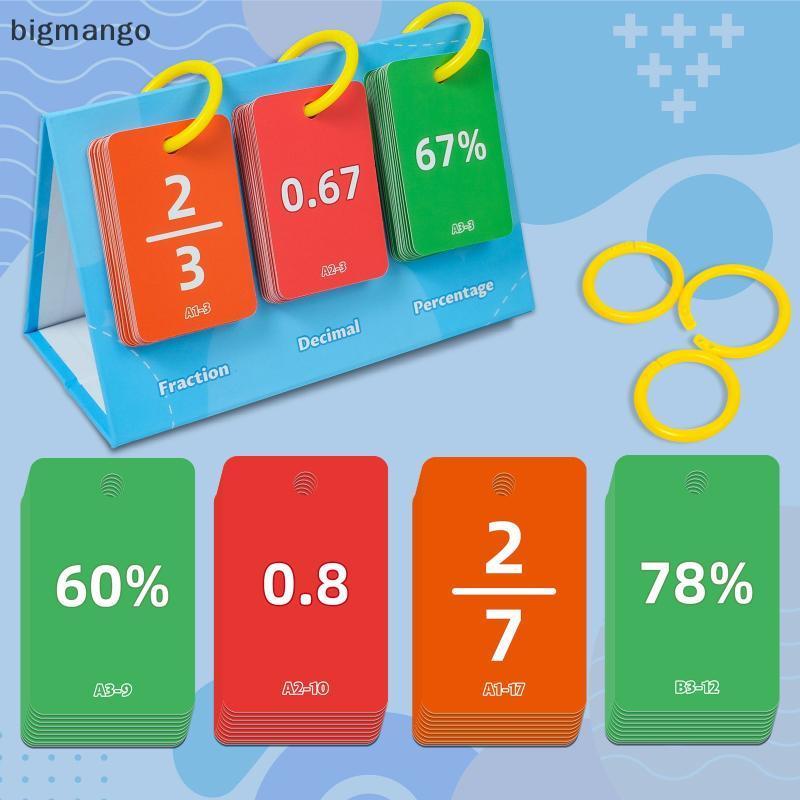 [bigmango] 69PCS Decimal Fraction Percentage Conversion Cards Table ...