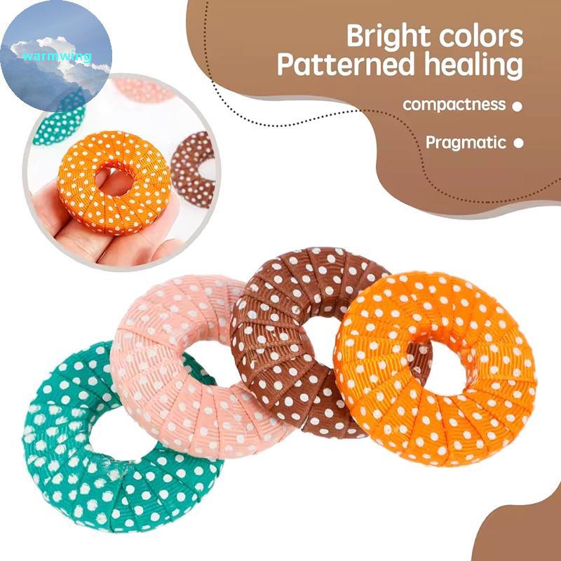 Warmwing 4 ชิ้น 5 เซนติเมตรรอบโลหะเย็บน้ําหนักสีสัน Stripe ผ้าล็อค Fixing น้ําหนักสําหรับ DIY ...