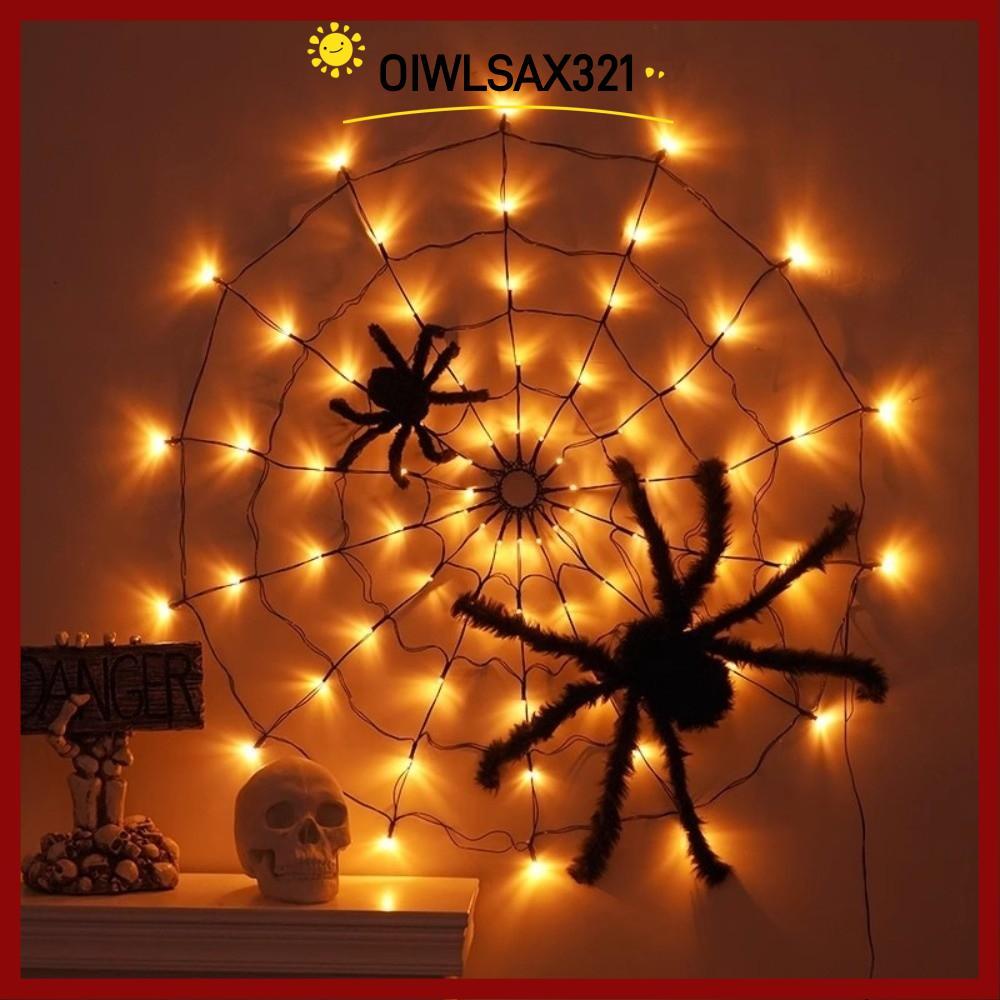 OIWLSAX321 ไฟ LED String, ฮาโลวีน 70 โคมไฟ Spider Light, กันน้ําสีม่วง ...