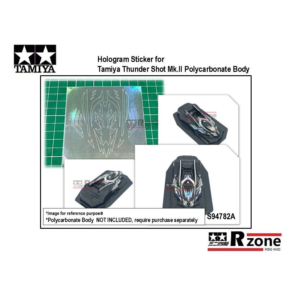 สติ๊กเกอร์โฮโลแกรมสําหรับ Tamiya Thunder Shot Mk.ll Polyคาร์บอเนต Body ...
