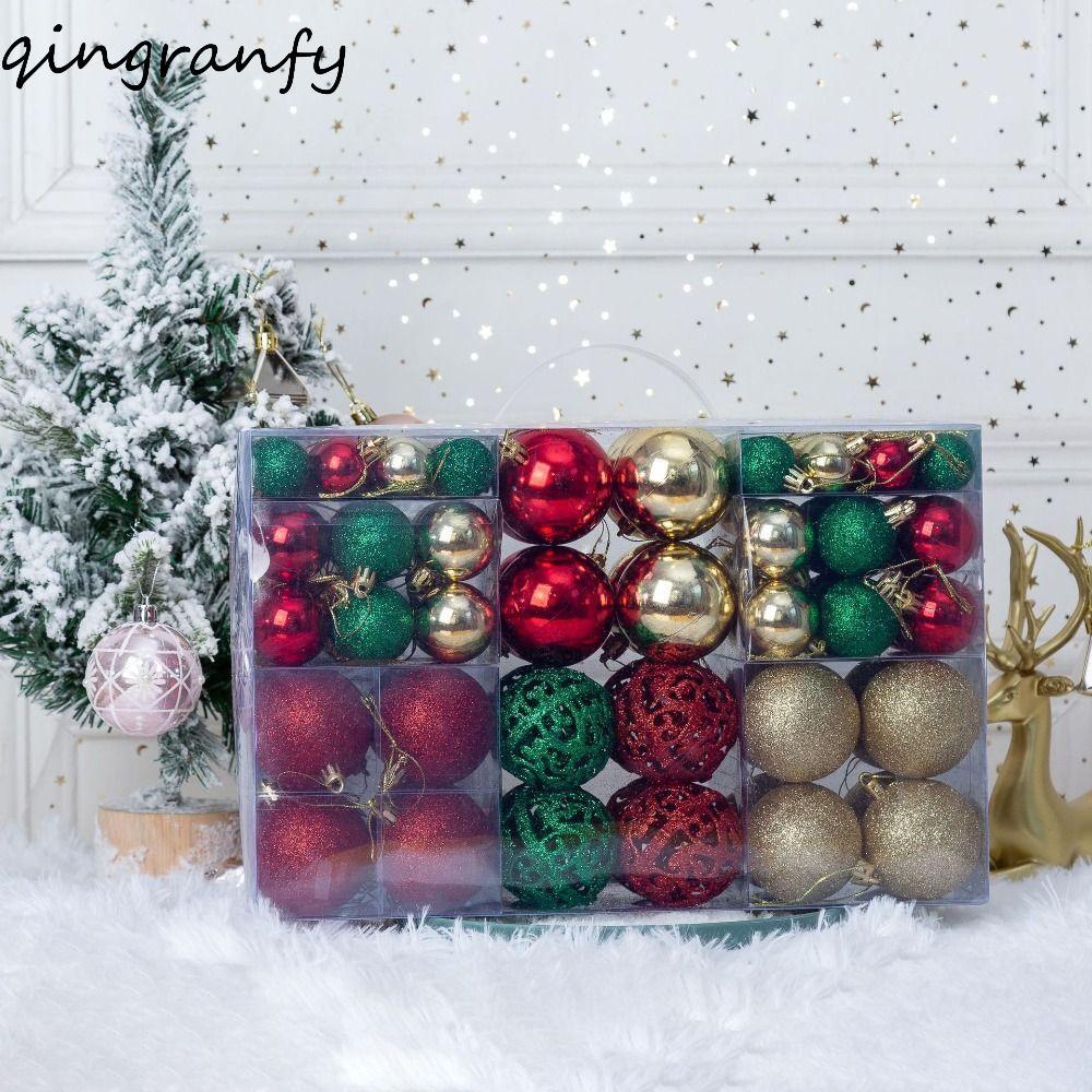 CRANK 100 ชิ้น/กล่อง Xmas Tree ตกแต่ง Ball, หลายสี Shatterproof ...