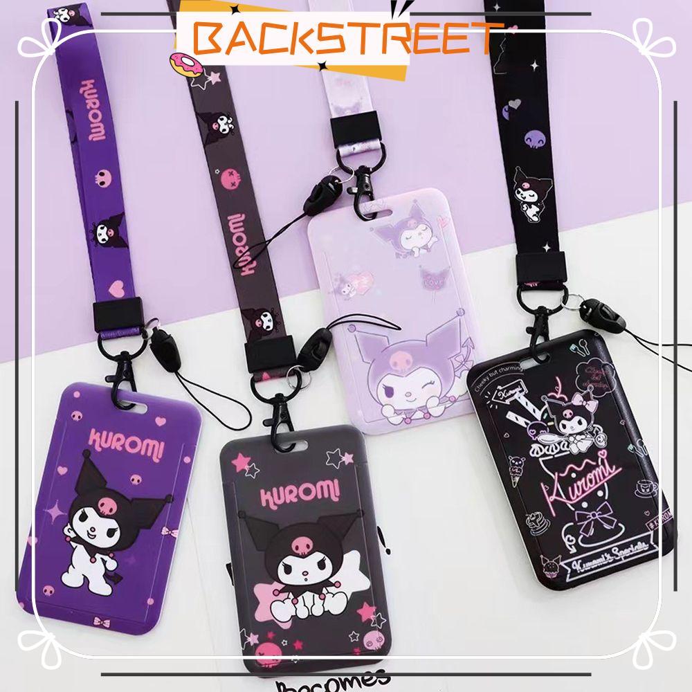 BACKSTAGE การ์ดเกาหลีแบบพกพา Kawaii Kuromi Bus พร้อมเชือกเส้นเล็กพวง ...