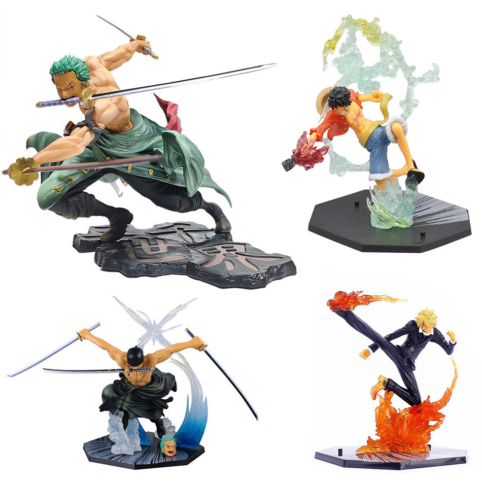 One Piece Luffy และ Roronoa Zoro สามดาบสไตล์ Max Figures อะนิเมะอย่าง ...