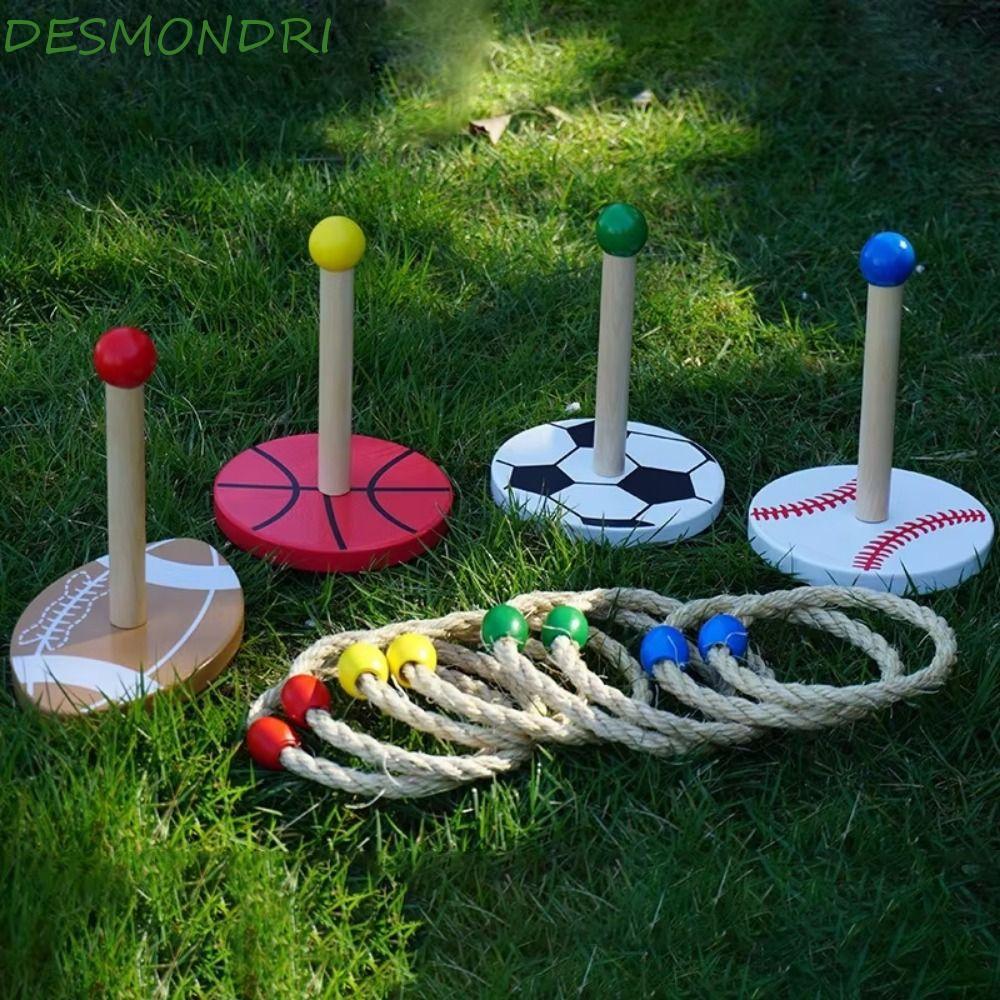 DESMNDRI Ring Toss Toy, Tosing Toy Sensory Play Themed Rope Ring Toss ...
