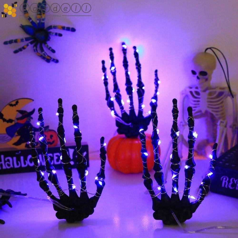 CORDELL Lighted Skeleton Hand Props,ประณีต Handmade Glowing Skeleton ...