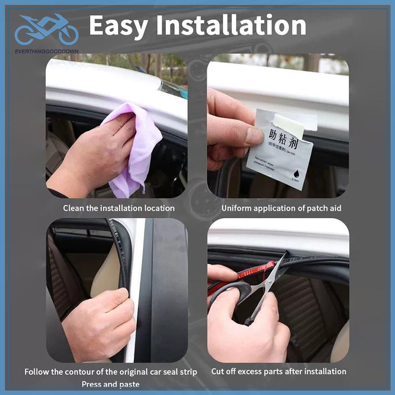 EVER Universal Car Door Soundproof Anti-Dust Seal Strip แถบซีลประตูรถ 5 ...