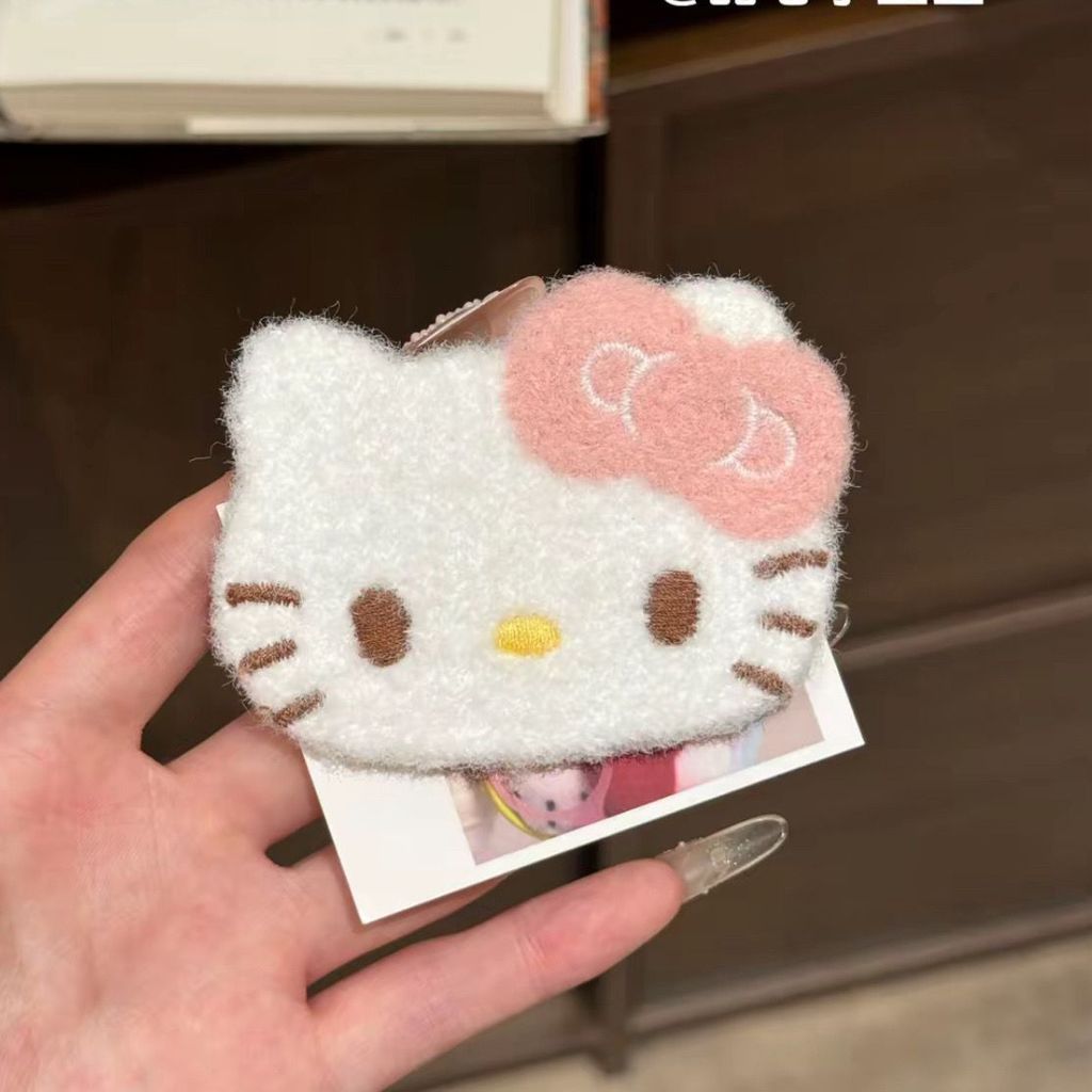 สติกเกอร์ผม Hello Kitty แบบ Velcro ออกแบบสำหรับผู้หญิง สไตล์เกาหลี ตก ...