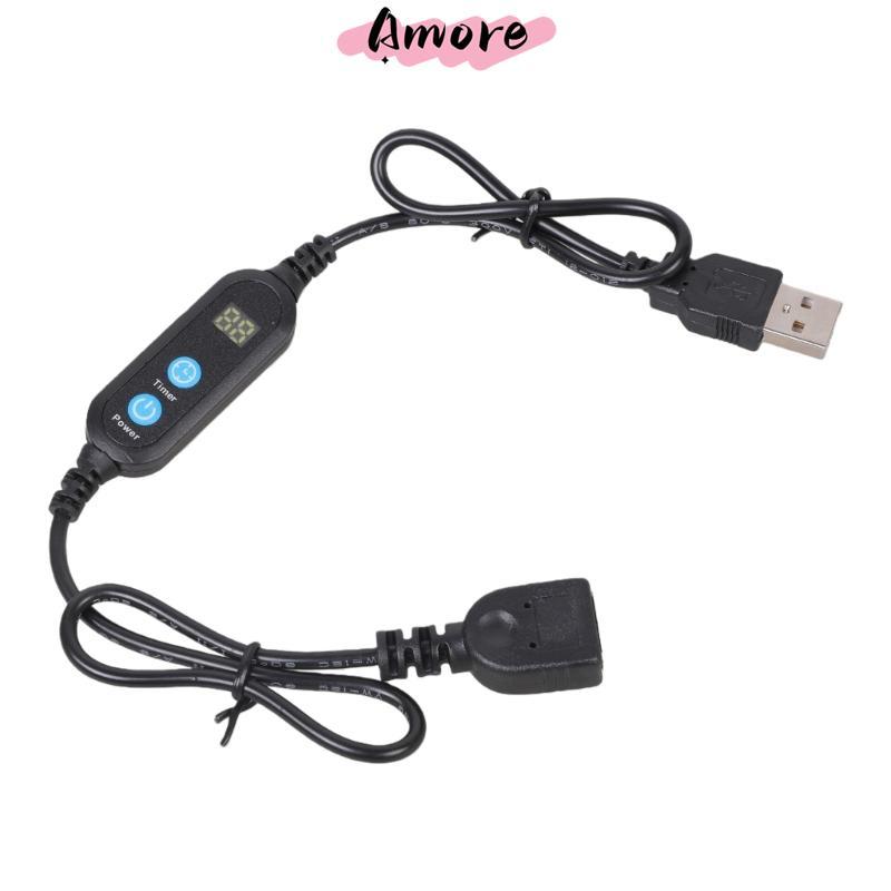 Amore ปรับ 24H Timer USB Extension Line สวิตช์ประสิทธิภาพพลังงานสําหรับ ...