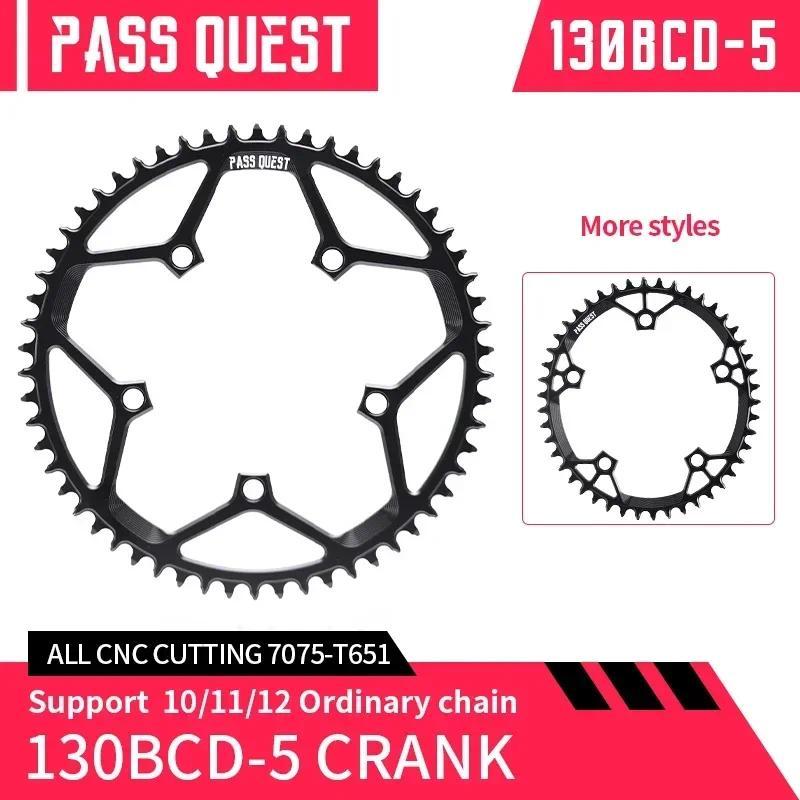PASS QUEST 130BCD 5 hole Round /OVAL Bicycle Chainring Road Bike Chain ...