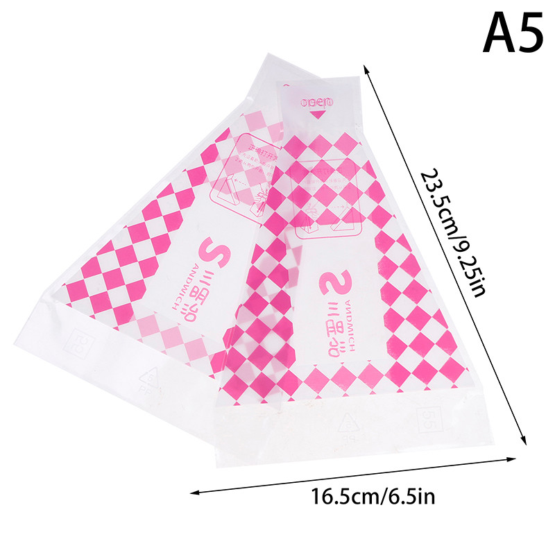 [GEX] 100 ชิ้นแซนวิช Wrappers เบเกอรี่หั่นขนมปังทิ้งง่ายต่อการฉีกขาดโปร่งใสสามเหลี่ยมเค้ก ...