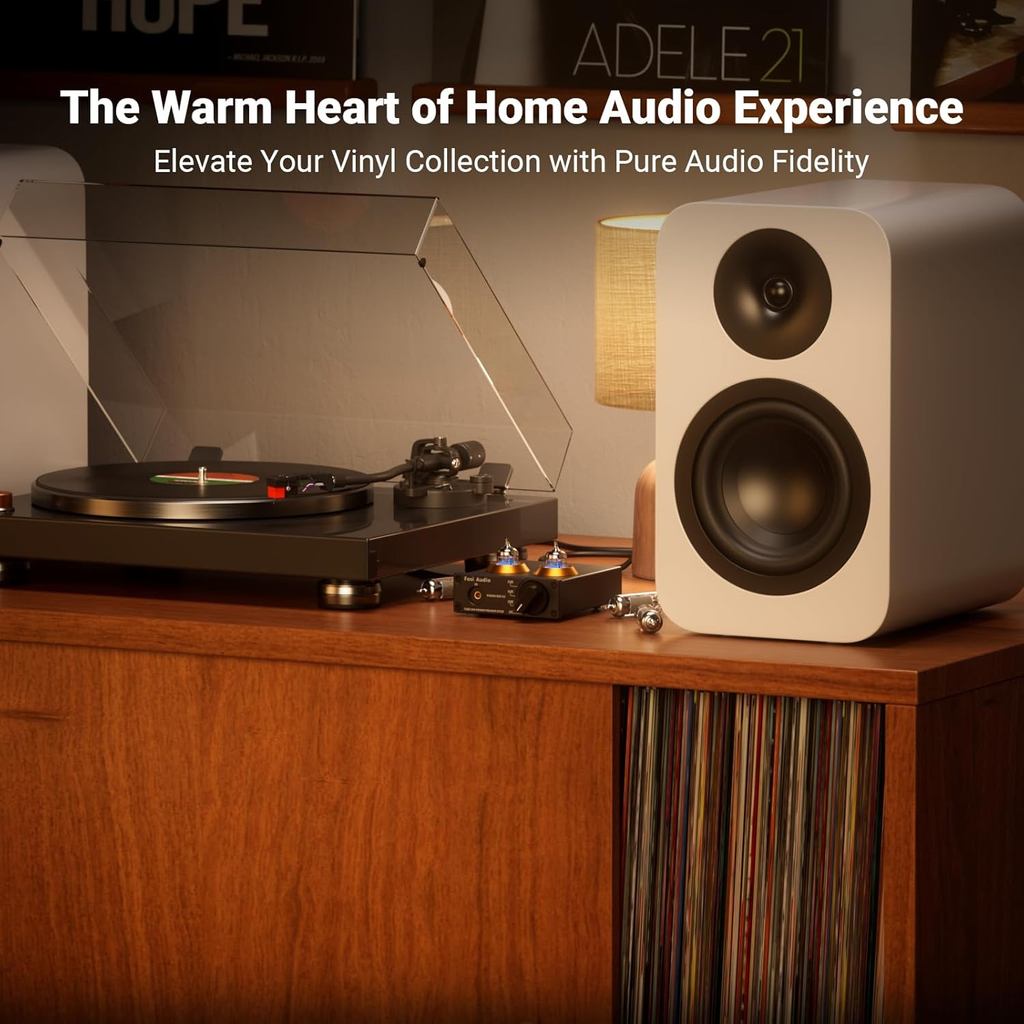 Fosi Audio Box X2 Phono Preamp, Mini Stereo Audio Hi-Fi Preamplifier ...
