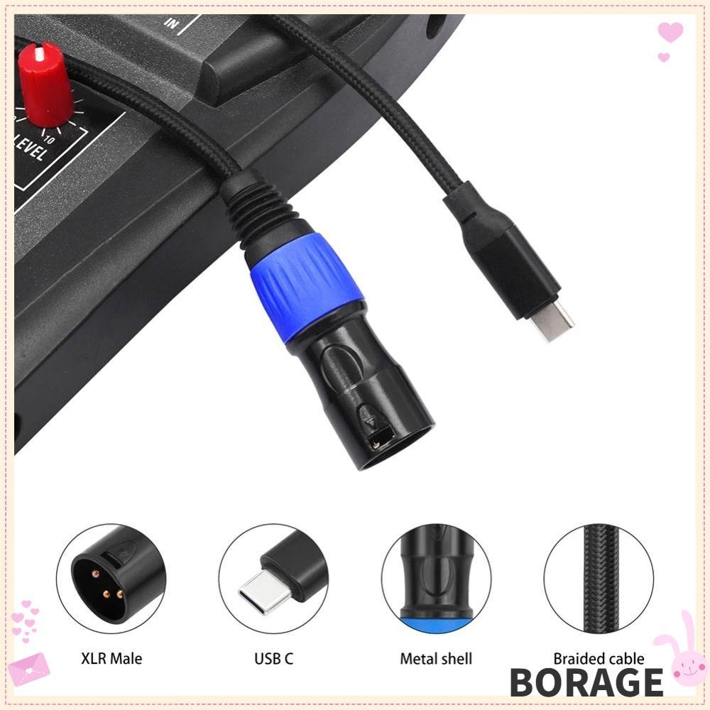 สายสัญญาณเสียง BROAG, สายเคเบิลถัก Plug and Play สาย USB C ถึง XLR ...