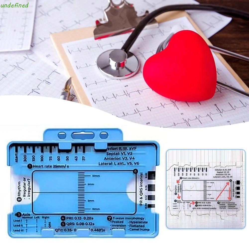 JARREDIW ECG 7 Step Ruler Card,Interpretation Portable Pocket Ecg/Ekg ...