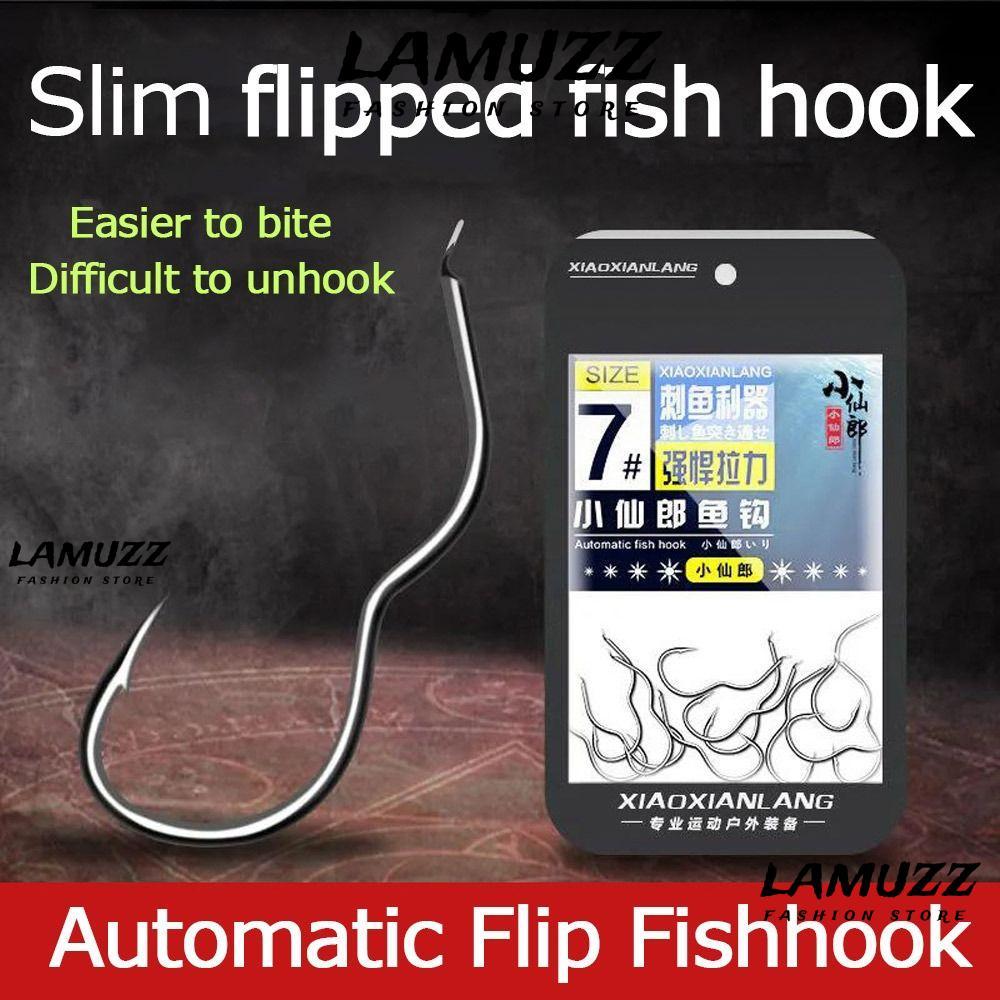 LAMUZZ ตะขอตกปลามาตรฐาน 12 ชิ้น/แพ็ค, เหล็กคาร์บอนสูง แบบ Anti-Slip และ ...