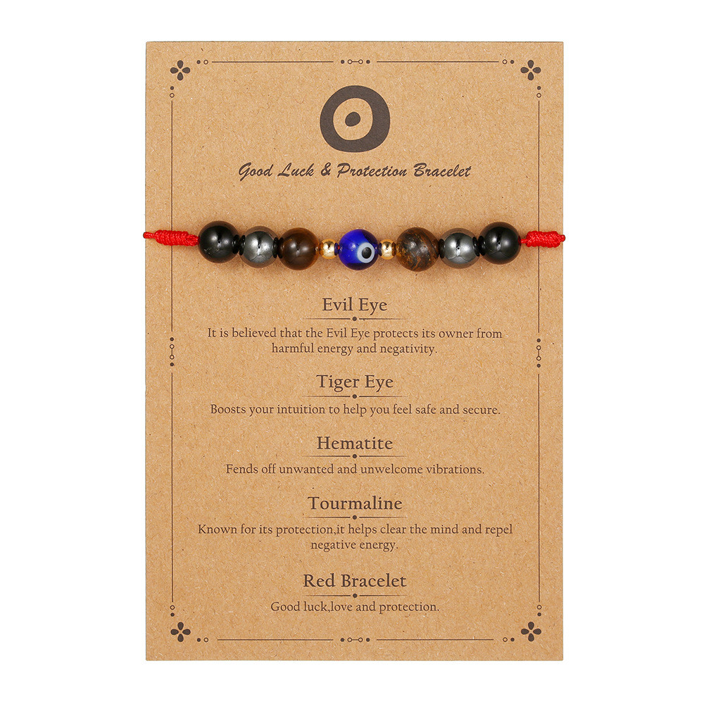Blessed Evil Eye สร้อยข้อมือสําหรับผู้หญิงผู้ชาย Lucky Amulet คู่ ...