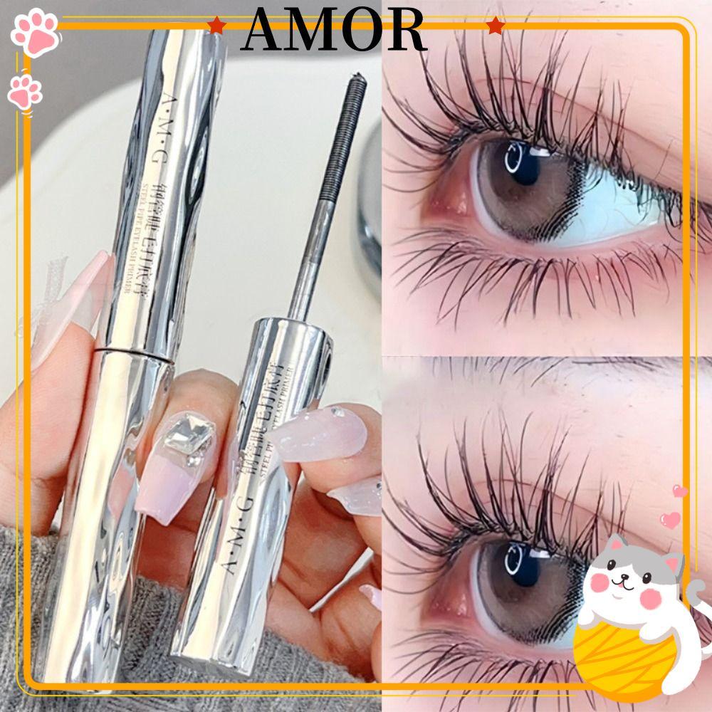 AMOR , Non Smudging Silk Fiber Eyelash Primer, หลอดเหล็กขนาดเล็ก Long ...