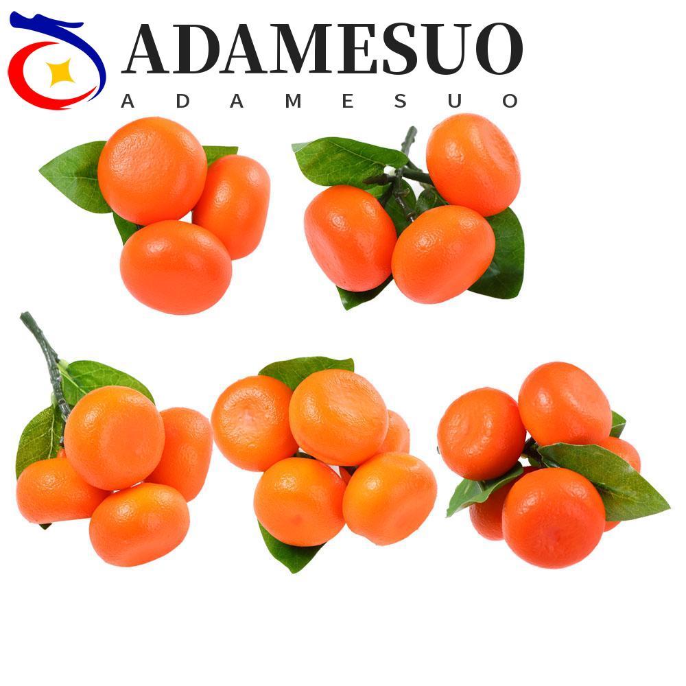 ADAMESUO ผลไม้ประดิษฐ์Bright สี 1 ชิ้น สำหรับตกแต่งงานปาร์ตี้ มีผลไม้จำลองและใบทองรวม 3-6 แบบ ...