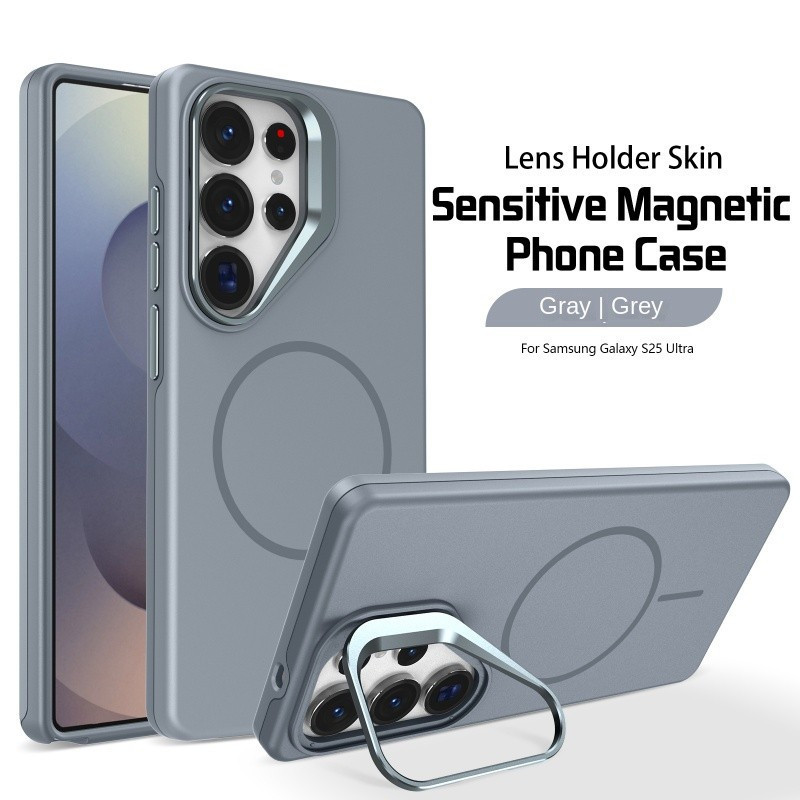 Skin Friendly Matte เลนส์โลหะแม่เหล็ก Flip Bracket สําหรับ Samsung A17 ...