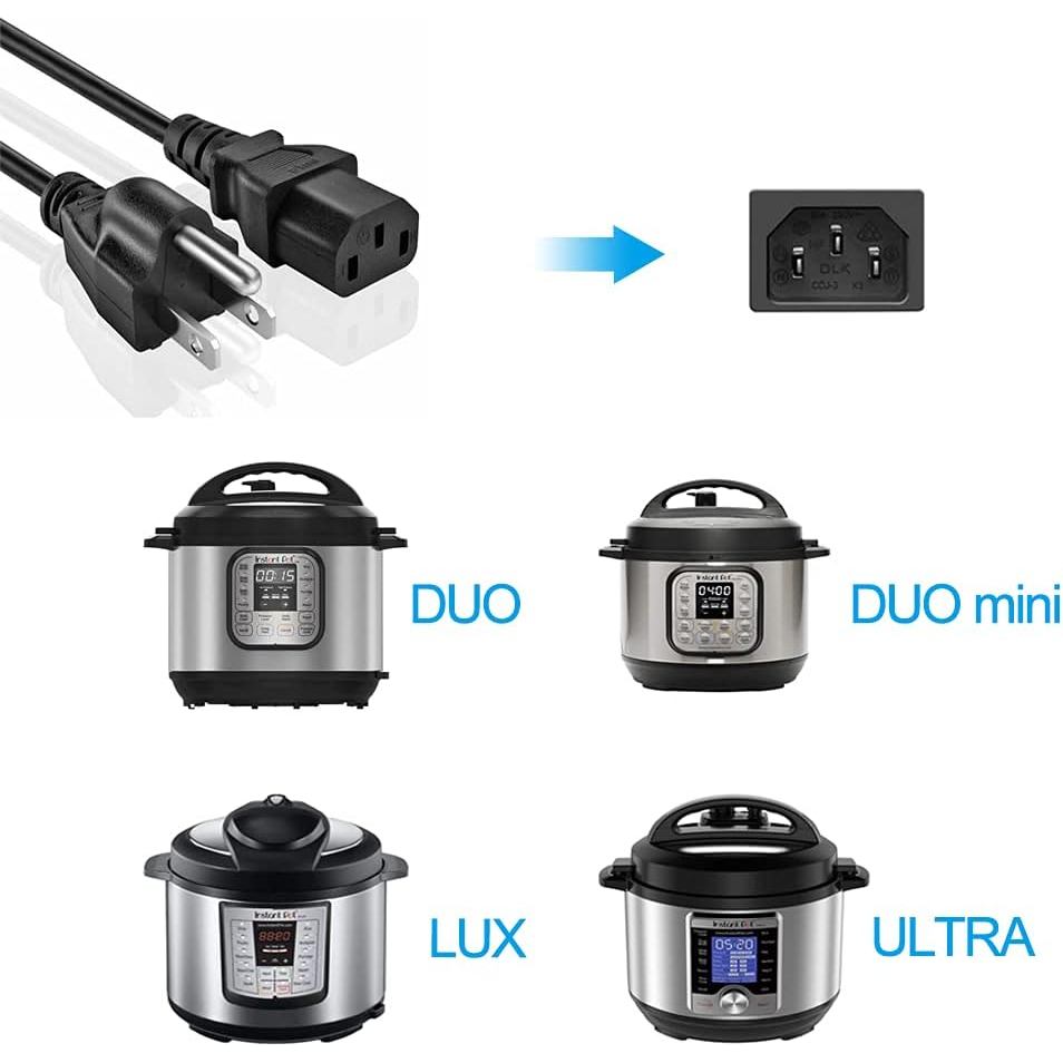 Power Cord Cable Compatible for Instant Pot Electric Pressure Cooker ...