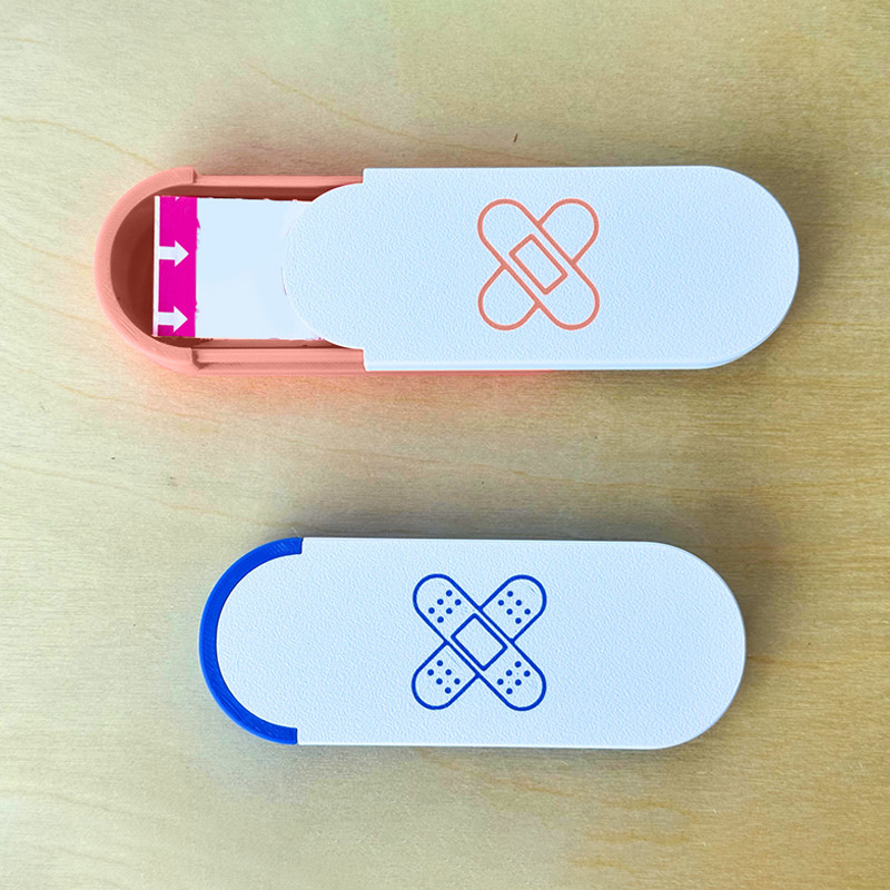 TH & Fashion Colorful Cute Band-Aid Storage Box แบบพกพาเลื่อนกาว ...