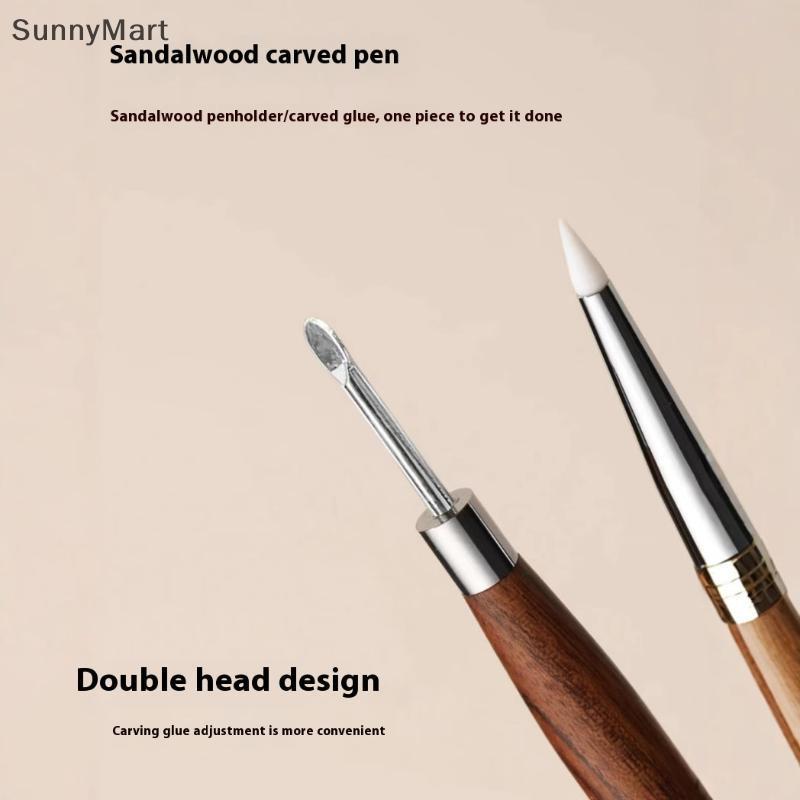 Null ไม้ Double Headed Nail Art แปรงแกะสลักดอกไม้ภาพวาดปากกาผสมปากกา ...