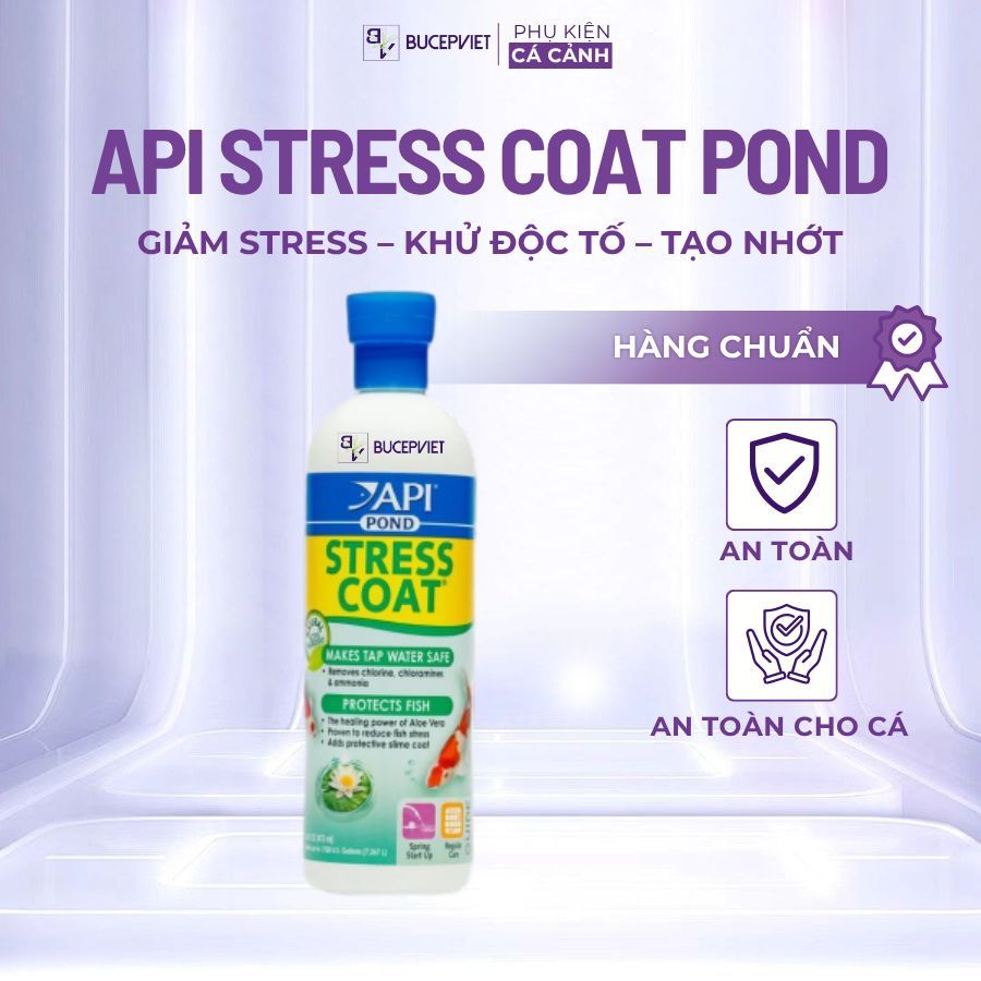 API Stress Coat Pond - ลดความเครียด ล้างพิษ และสร้างเมือกสําหรับปลาตู้ ...