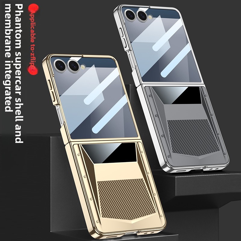 กันชนหรูหราสําหรับ Samsung Galaxy Z Flip 7 กรณีธุรกิจ Anti-DROP คลาสสิก ...