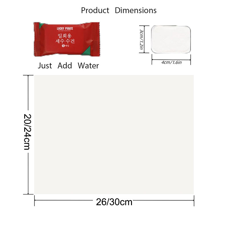 [Dew] 20 ชิ้น Minipressed Towel Tablets ผ้าขนหนูแบบใช้ซ้ําได้แบบพกพาแบบ ...