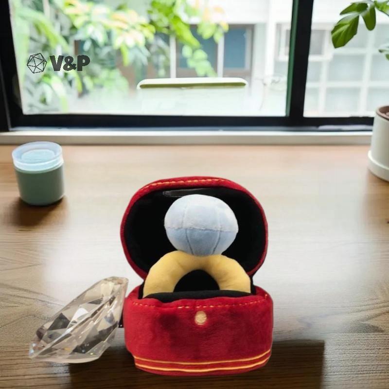 V&P Big Diamond Plush Doll Ring Box Set Toy Creative ตุ๊กตาของขวัญวัน ...