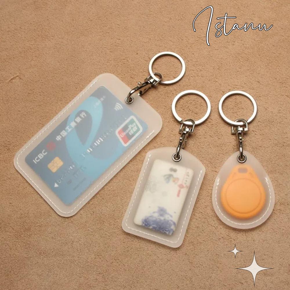 ซองป้องกันบัตร ISTANU พวงกุญแจโลหะโปร่งใสสำหรับการถือบัตรรถบัส และ ...