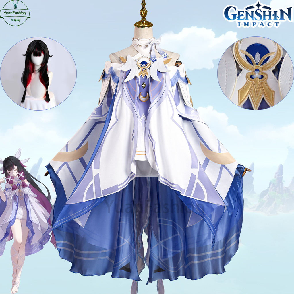 [คลังสินค้าพร้อม]Genshin Impact คอสเพลย์ Damselette Columbina คอสเพลย์ ...