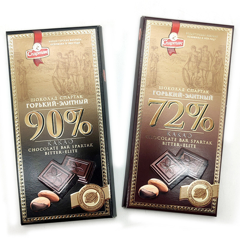 Belarus Spartacus Dark Chocolate ต้นฉบับนําเข้า 72% -90% Cocoa Butter ...