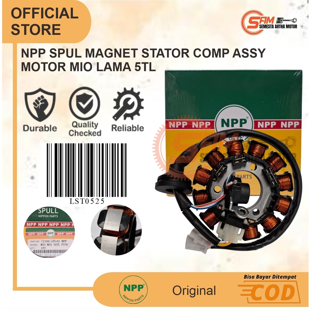 NPP Spool Mio Soul Sporty Fino 5TL Spull Stator Comp Assy แม่เหล็ก ...