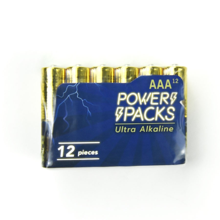 Power Packs พาวเวอร์ แพ็ค ถ่านอัลตร้าอัลคาไลน์ AAA 12 ก้อน * | Shopee ...
