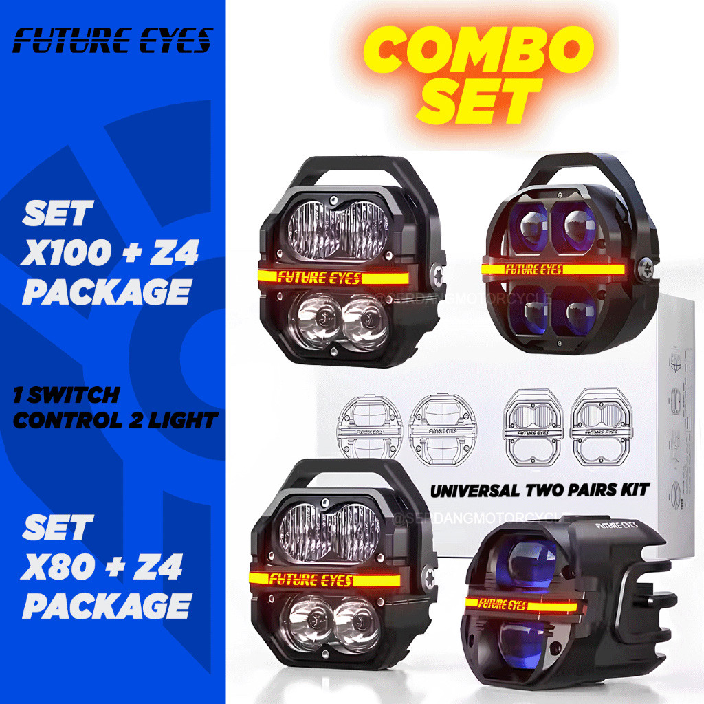 FUTURE EYES COMBO Galaxy X100 / X80 + Z4 สปอตไลท์ LED ไฟหน้าอุปกรณ์ ...