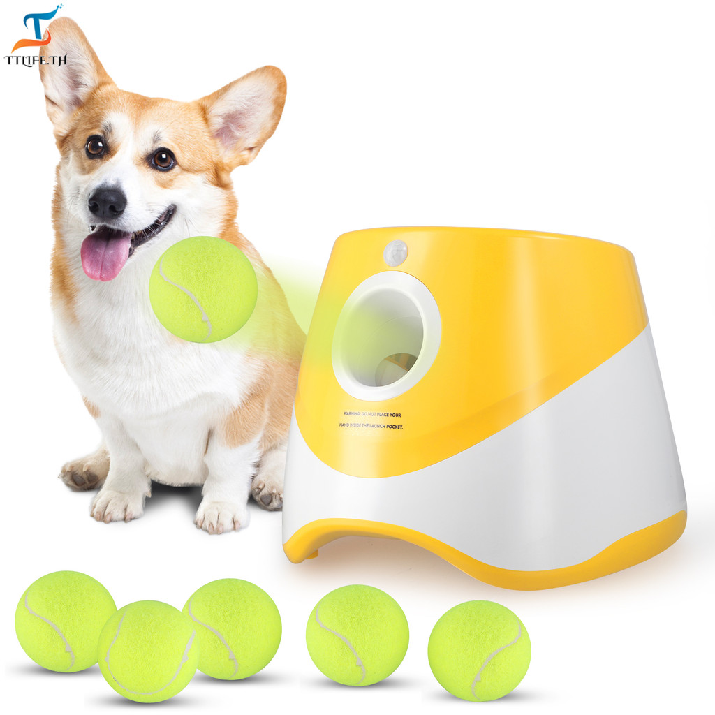 CTS Pet ball Thrower กลางแจ้งยืดหยุ่นเทนนิส launcher ของเล่นสุนัขโยน ...
