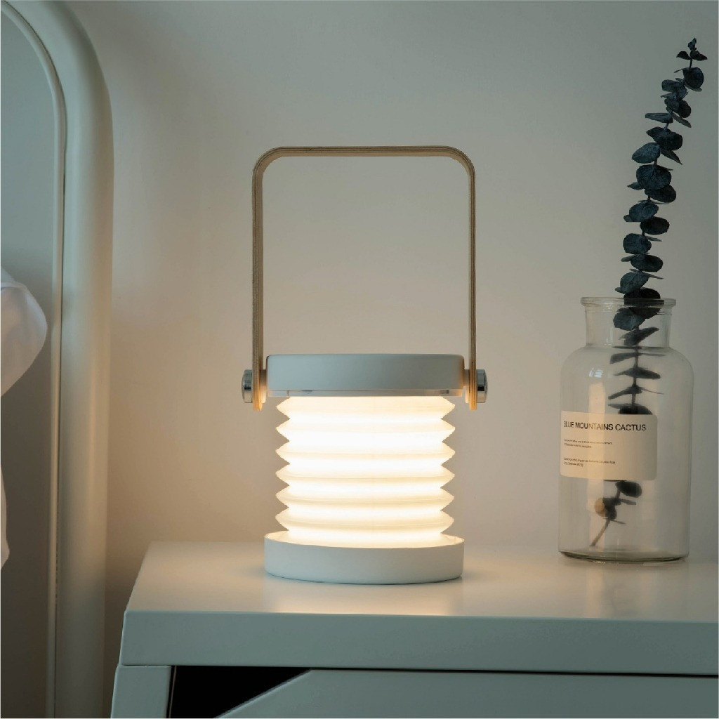 S00047 โคมไฟตั้งโต๊ะ มินิมอล สามารถพับได้ สำหรับพกพา พกไปกางเต๊นท์ LED ...