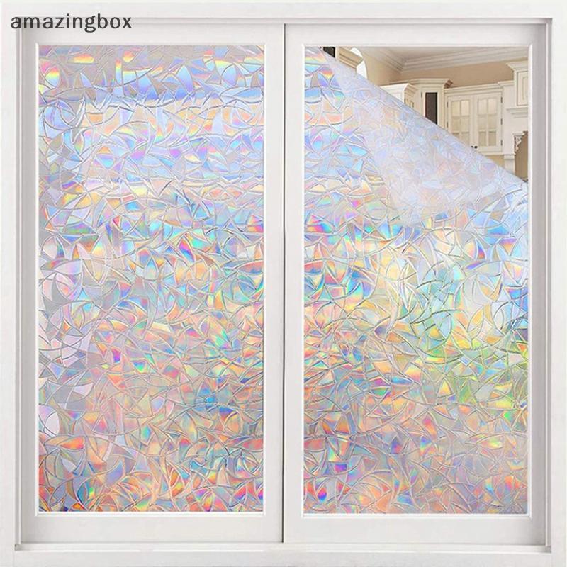 ABTH 3D Rainbow Effect หน้าต่างฟิล์ม Stained Glass ไวนิล Self กาวฟิล์ม ...