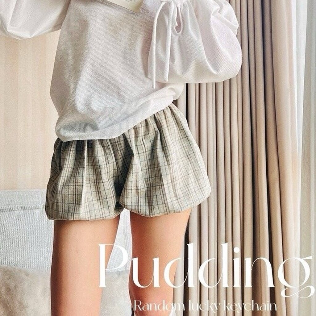 Pudding pants (202) กางเกงพองๆสุดฟรุ้งฟริ้ง สวยฉ่ำปั๊วะพร้อมพวงกุญแจเร ...