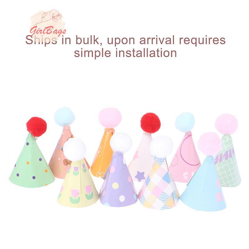 [Setad] 10 ชิ้น/เซ็ต DIY Mini หมวกอบเค้ก Topper อบใส่ 1:12 Dollhouse ...