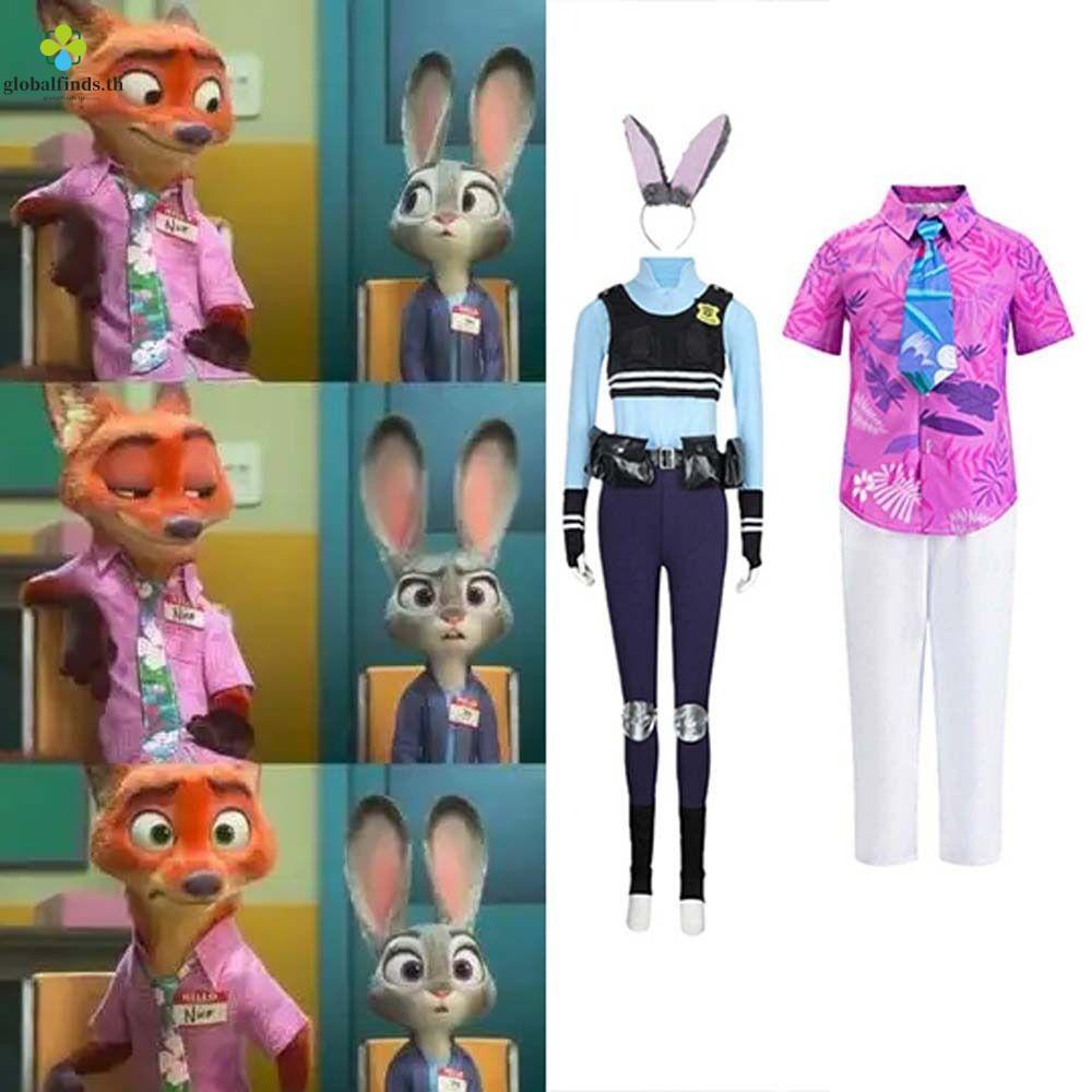 L FIND Judy Nick_cosplay_costume สวนสัตว์ Zootopia พร้อม Headband และ ...