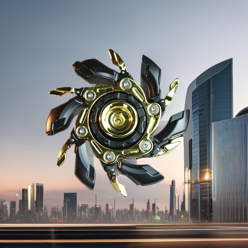 รุนแรง 08 EDC Fidget Spinner สแตนเลส Decompression Handy Tool Mystery ...