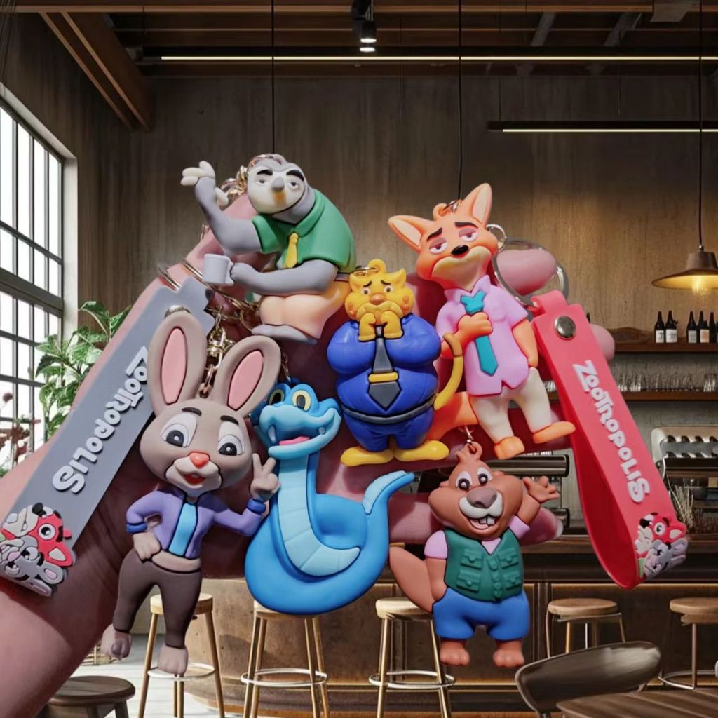 พวงกุญแจ Zootopia Gary Judy Nick Benjamin Leopard Rabbit Fox Snake จี้ ...