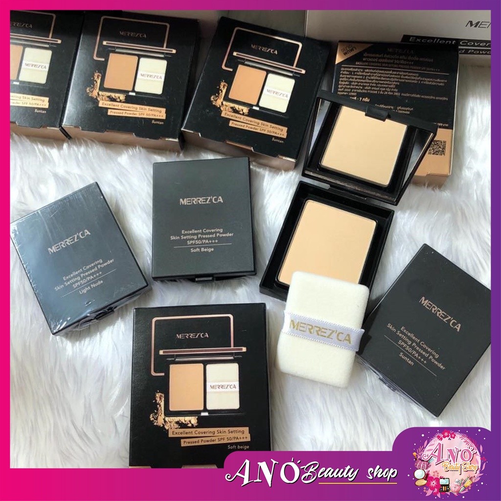 Merrezca Excellent Covering Skin Setting Pressed Powder SPF 50 / PA ...