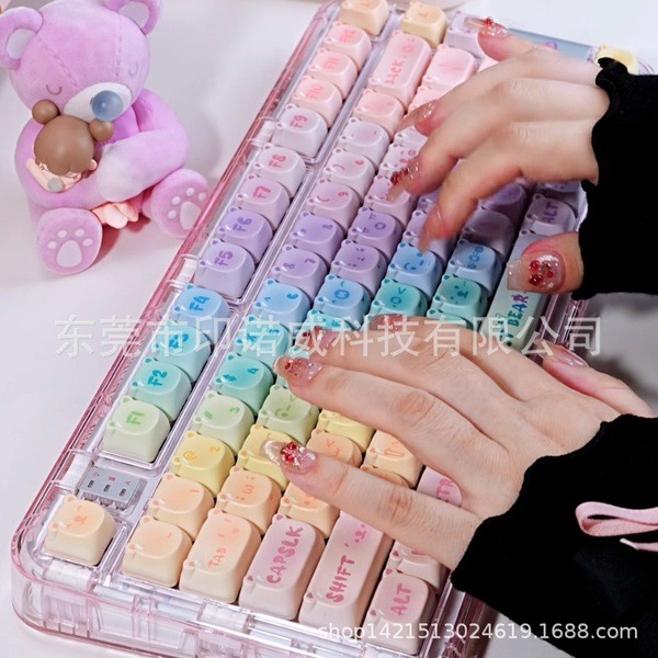 keycap sa keycap Candy Bear Keycap สีชมพูน่ารักการ์ตูน MOA ความสูง ...