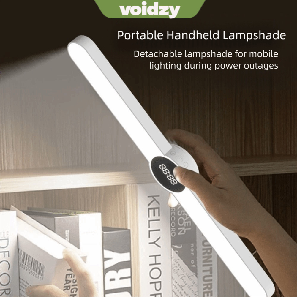 VOIDZY โคมไฟตั้งโต๊ะ LED, Stepless Dimming โคมไฟนาฬิกาแขวนแบบชาร์จไฟได้ ...