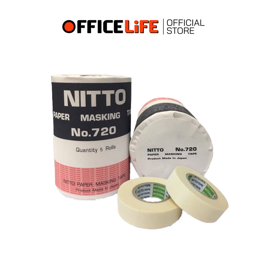 NITTO (นิตโต้) เทปกระดาษ เทปกาวย่น กาวย่น กระดาษลอกลาย Paper Masking ...