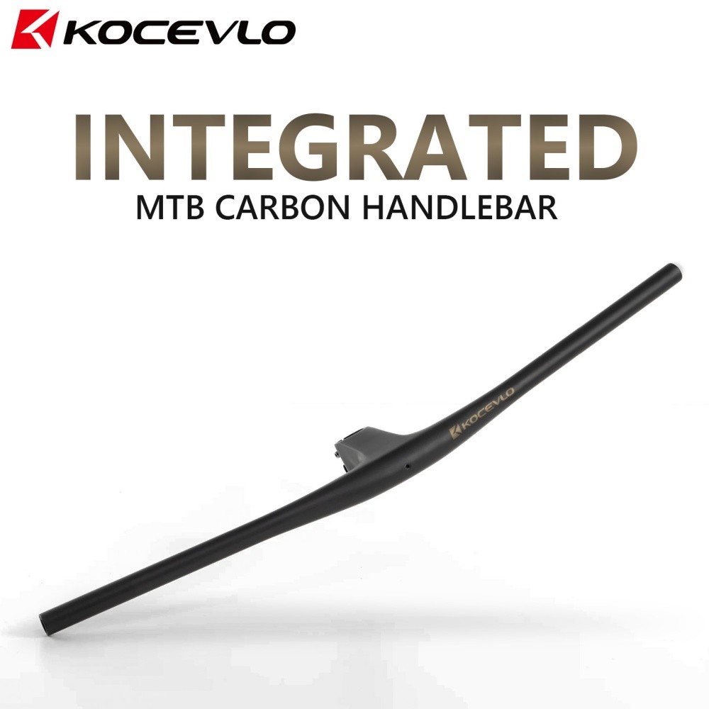 KOCEVLO แฮนด์จักรยาน Carbon Fiber สำหรับ MTB ขนาด 28.6 มม. พร้อมที่วาง ...