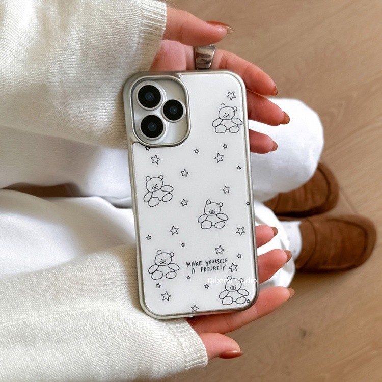 เคสหมีและดาวสไตล์ Y2K ของเกาหลีสําหรับ iphone 17/16promax/15 promax/13 ...