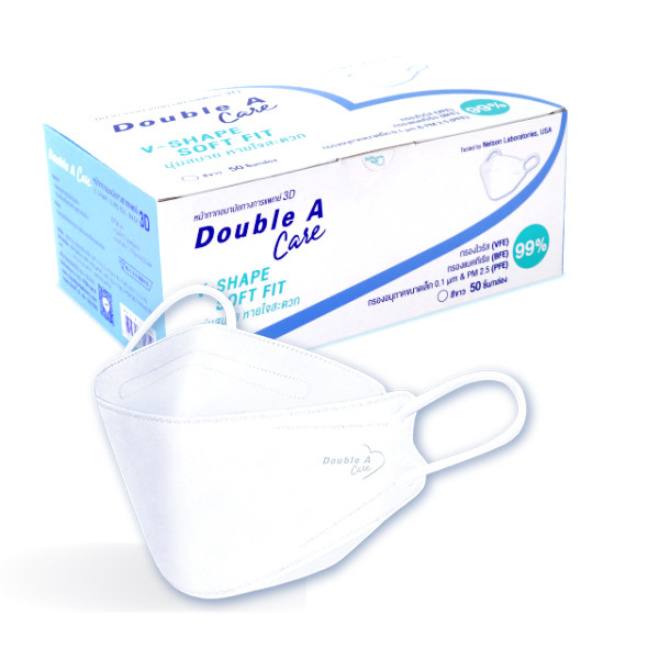 Bundanjai (สุขภาพ) หน้ากากอนามัยทางการแพทย์ Double A V-Shape Surgical ...